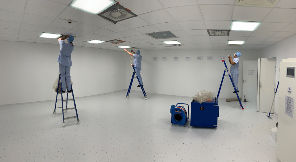 Désinfection incendie des réseaux de ventilation d’une clinique - Rennes